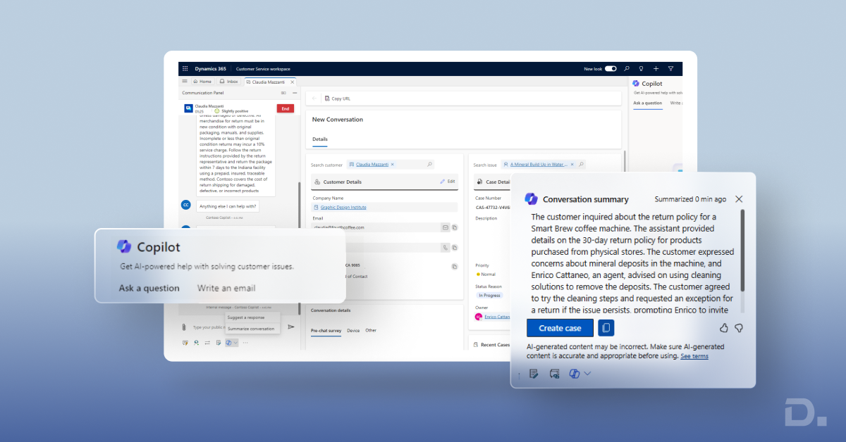 Copilot in Microsoft Dynamics 365 Customer Service
